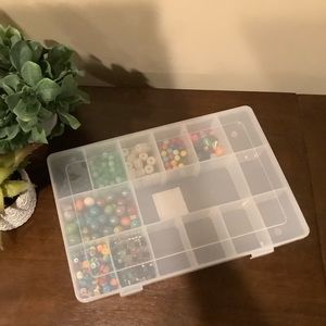 Office | Sectioned Craft Bead Organizer Box | Poshmark